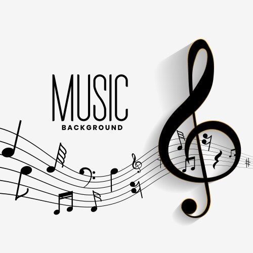 Music background with notes and text space Vector Image