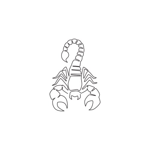 Scorpions line drawing Royalty Free Vector Image