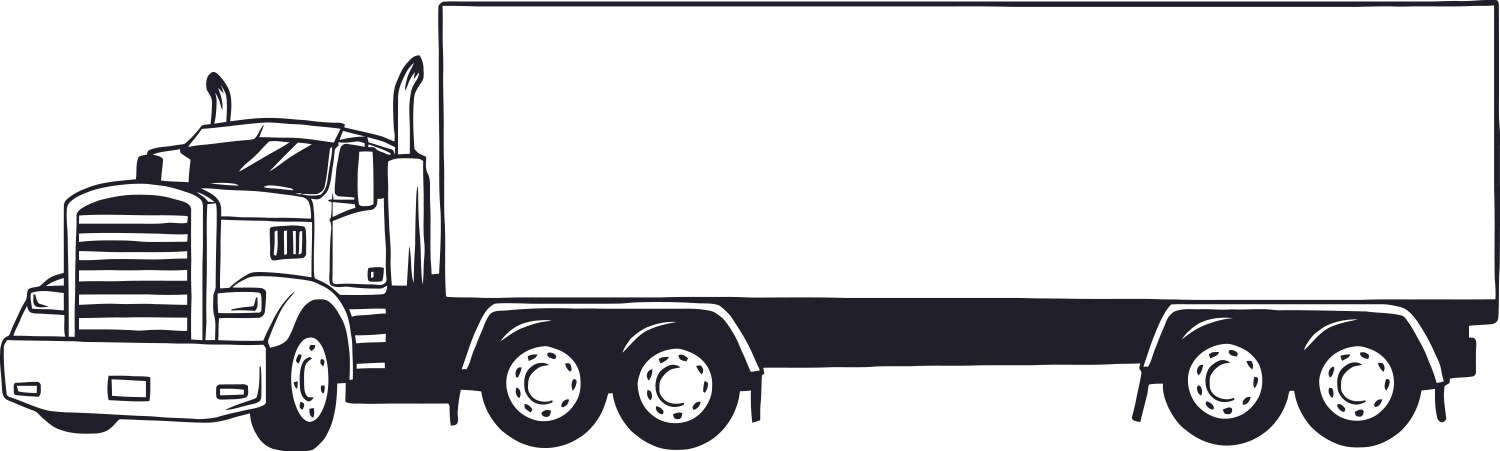 American Semi Truck - Cut File Royalty Free Vector Image