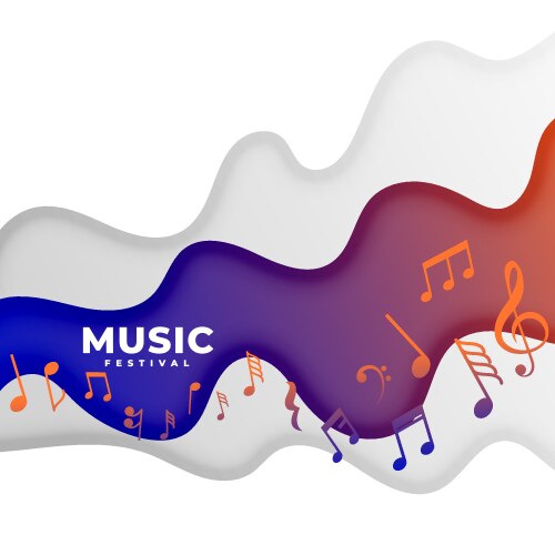 Music background with notes and text space Vector Image