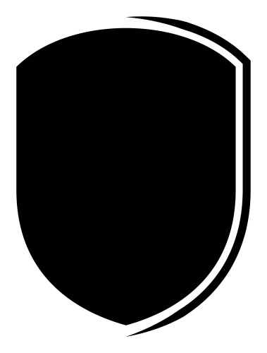 Shield outline frame logo template sign Royalty Free Vector