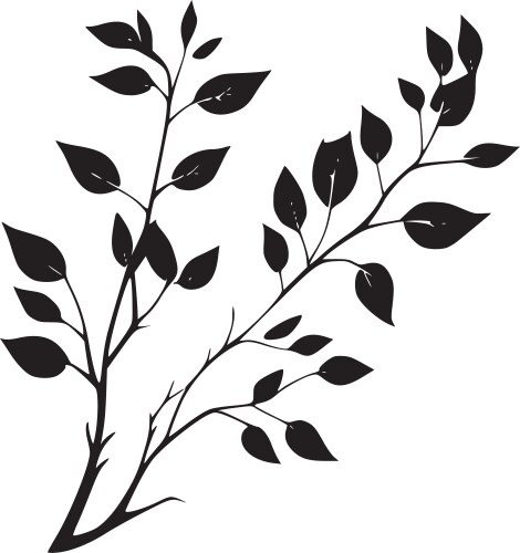 Mate 1 branch shape Royalty Free Vector Image - VectorStock