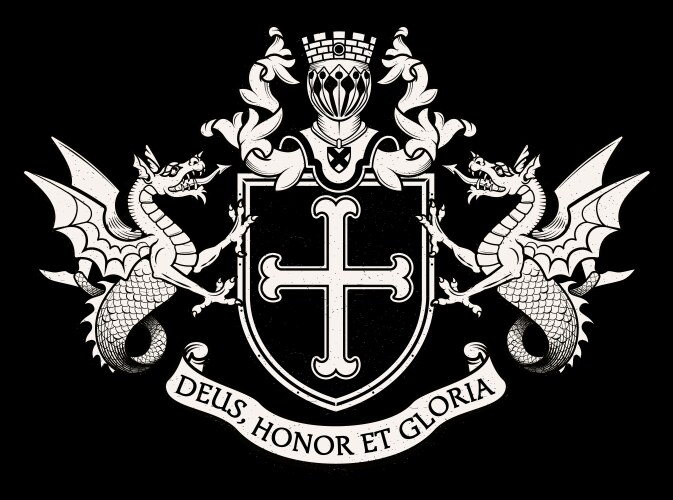 Coat of arms knight Royalty Free Vector Image - VectorStock