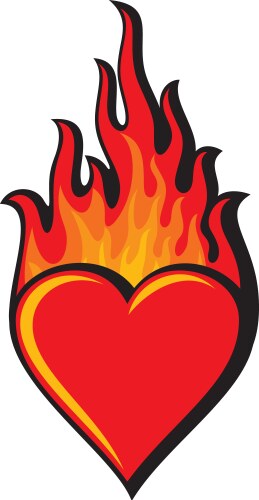 Heart with sword and wings Royalty Free Vector Image