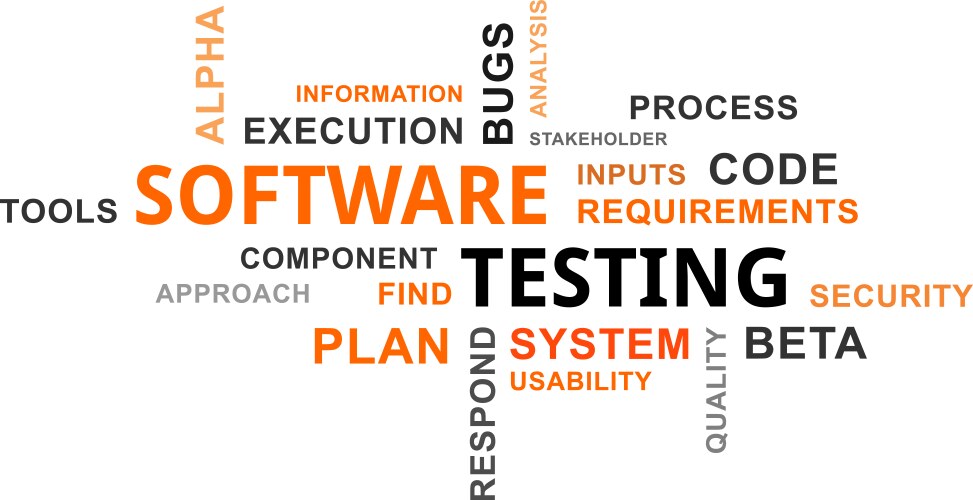 Word cloud software maintenance Royalty Free Vector Image