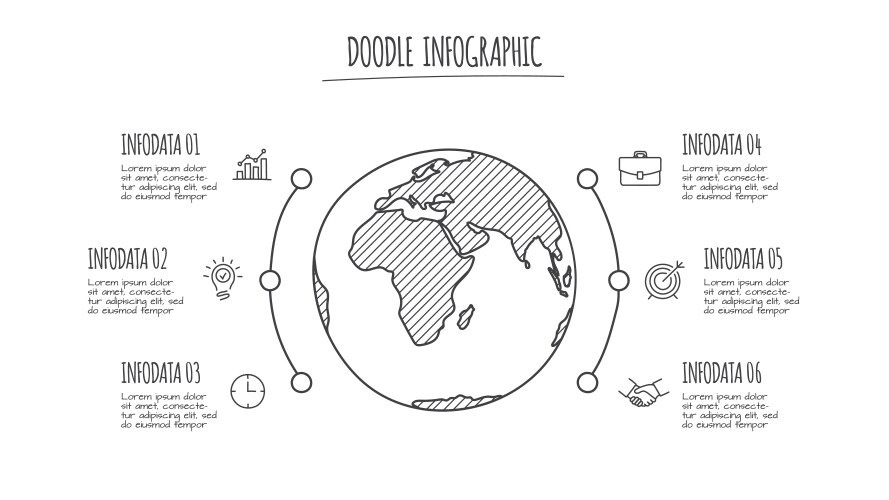 Earth doodle Royalty Free Vector Image - VectorStock