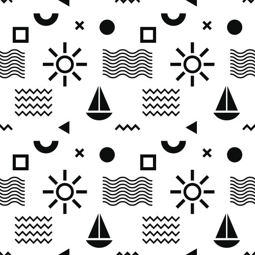 Sea theme pattern Royalty Free Vector Image - VectorStock