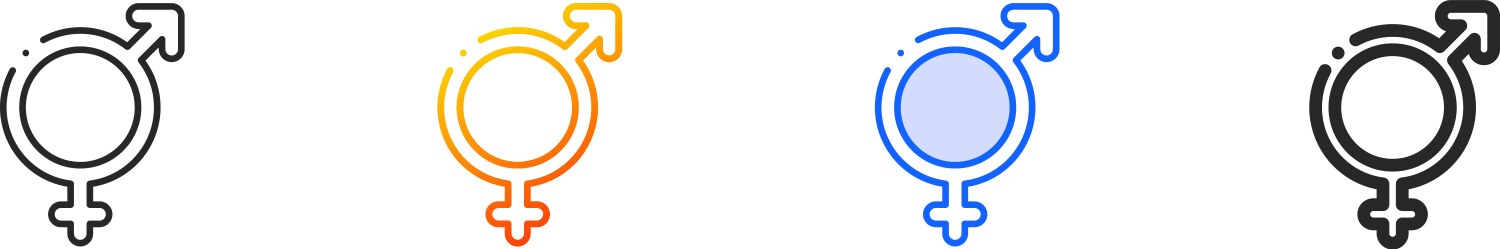 Batman iconthin linear gradient blue stroke and Vector Image