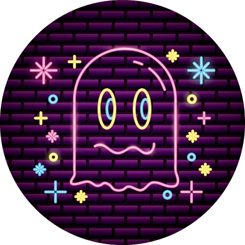 Neon Ghost Vector Images (over 1,500)