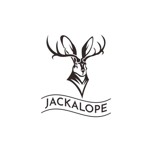 Jackalope logo Royalty Free Vector Image - VectorStock