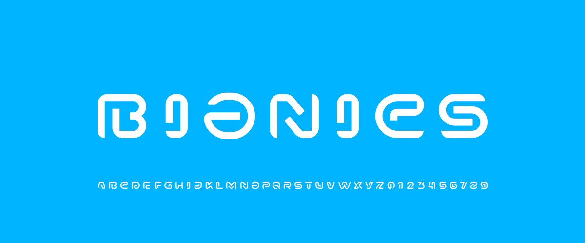 Modern font alphabet from segment line Royalty Free Vector