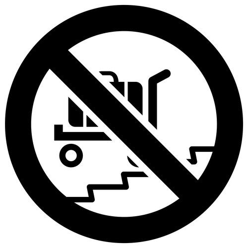 No entry prohibited sign forbidden modern round Vector Image