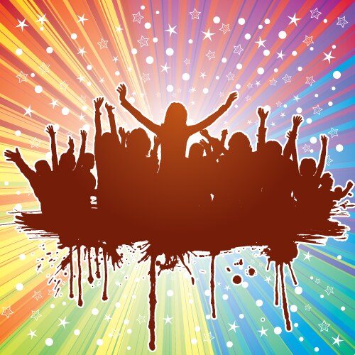 Party background with mirror ball Royalty Free Vector Image