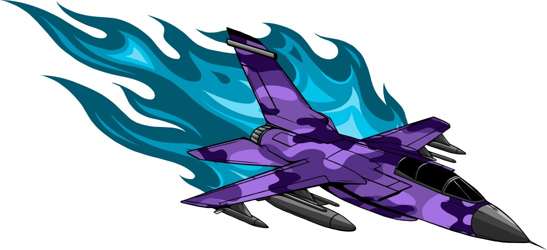 Cartoon military jet Royalty Free Vector Image