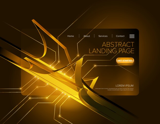 Landing page abstract design with expansion Vector Image