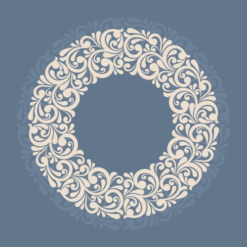 Ornamental round lace with damask and arabesque Vector Image