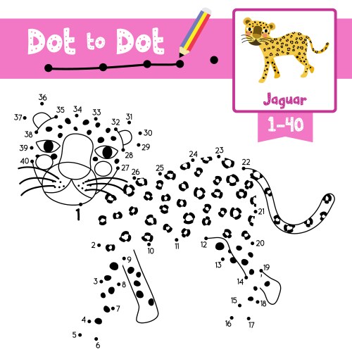 Dot to educational game and coloring book Vector Image