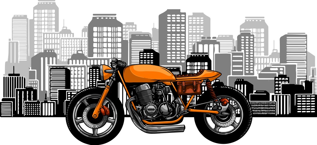 Cafe racer motor bike design Royalty Free Vector Image