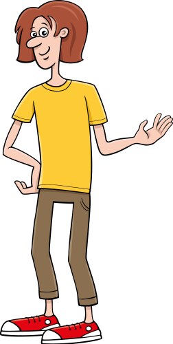 Funny man cartoon comic character Royalty Free Vector Image