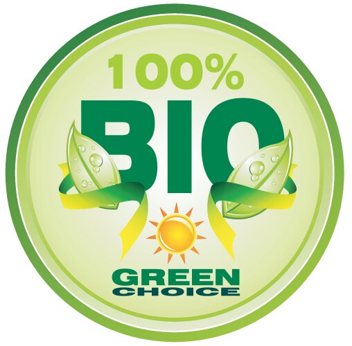 Colorful natural product bio green labels set Vector Image