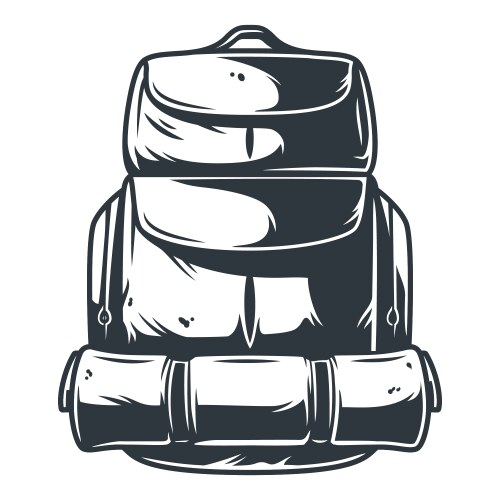 Black and white full trash bag silhouette Vector Image