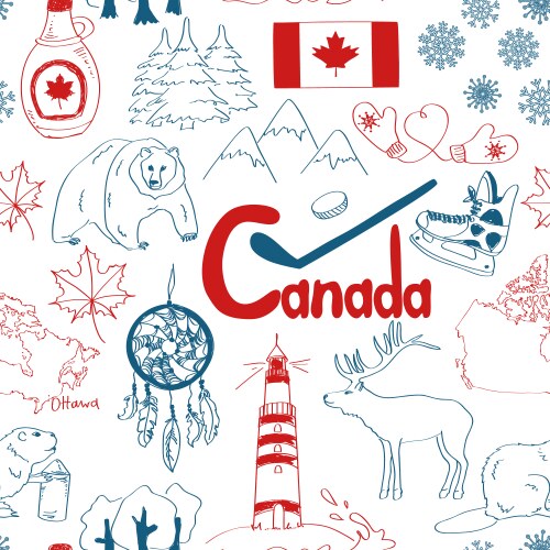 Canada Symbols Royalty Free Vector Image Vectorstock