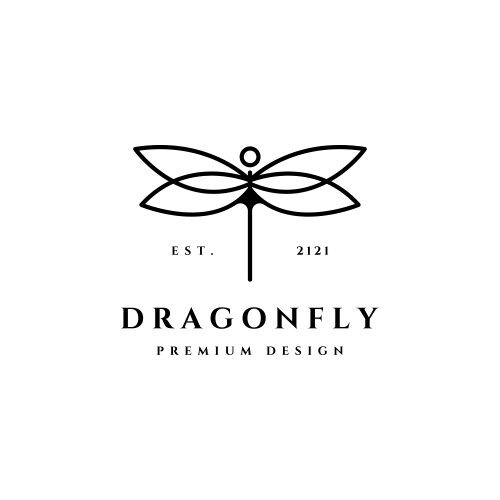 Dragonfly logo Royalty Free Vector Image - VectorStock