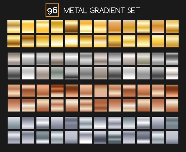 Metal Gradients Collection Vector Images (over 6,300)