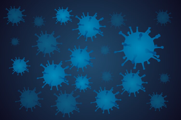 Virus abstract 3d viral microbe isolated Vector Image