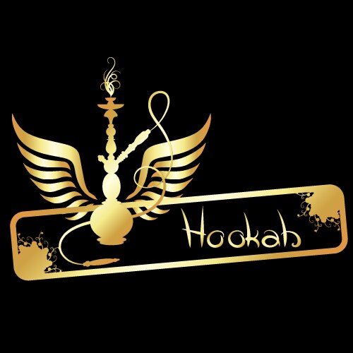 Hookah in the circle symbol Royalty Free Vector Image