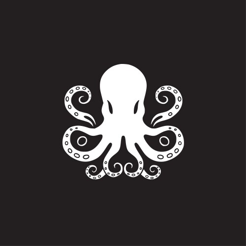 Octopus logo - emblem design Royalty Free Vector Image