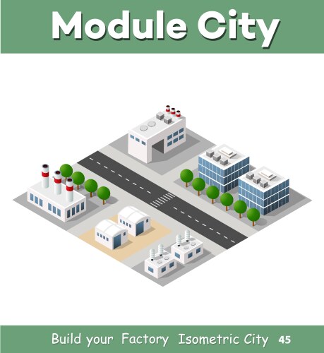 Factory and warehouse view Royalty Free Vector Image