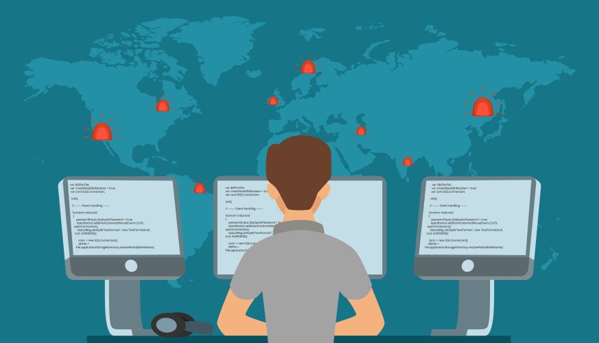 Cyber attack Royalty Free Vector Image - VectorStock