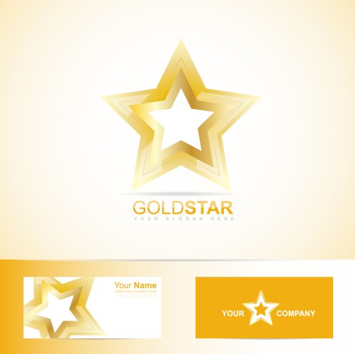 Three golden stars Royalty Free Vector Image - VectorStock