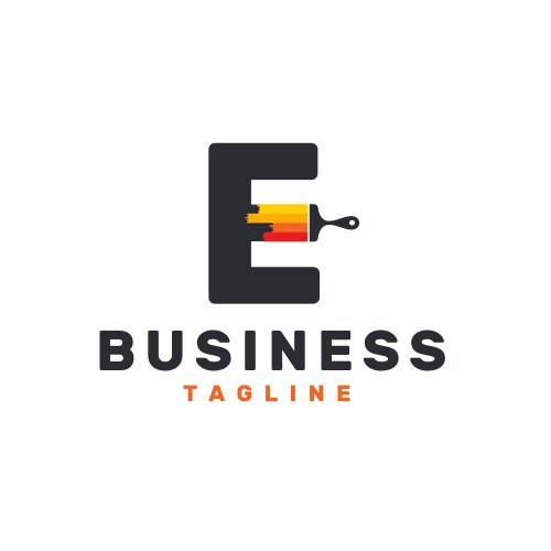 Colorful Paint Splashes Font Letter E Vector Images (49)