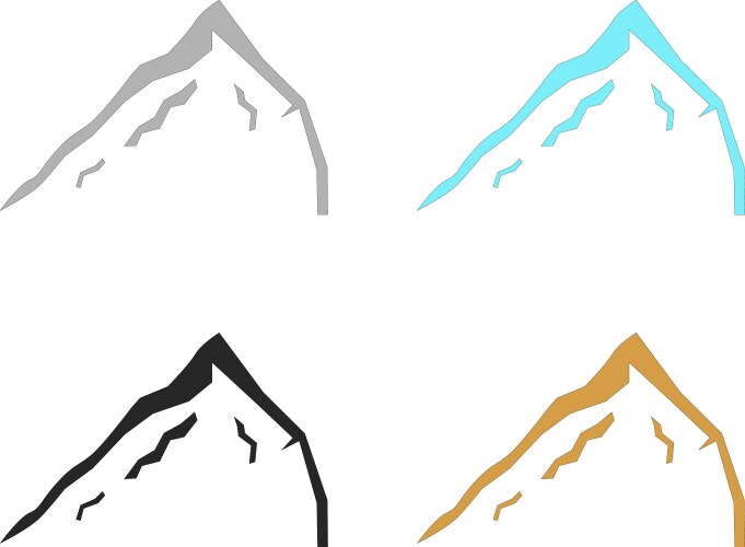 Simple mountains icons sign symbol logo Royalty Free Vector