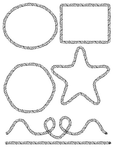 Nautical decorative rope knots set with names Vector Image