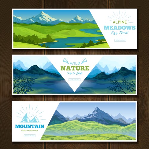 Tourism vertical banners set Royalty Free Vector Image