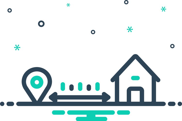Distance Royalty Free Vector Image - VectorStock