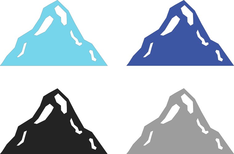 Mountains sign symbol logo Royalty Free Vector Image