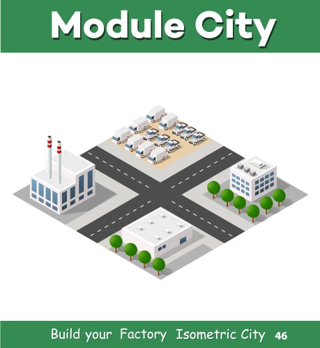 Factory and warehouse view Royalty Free Vector Image