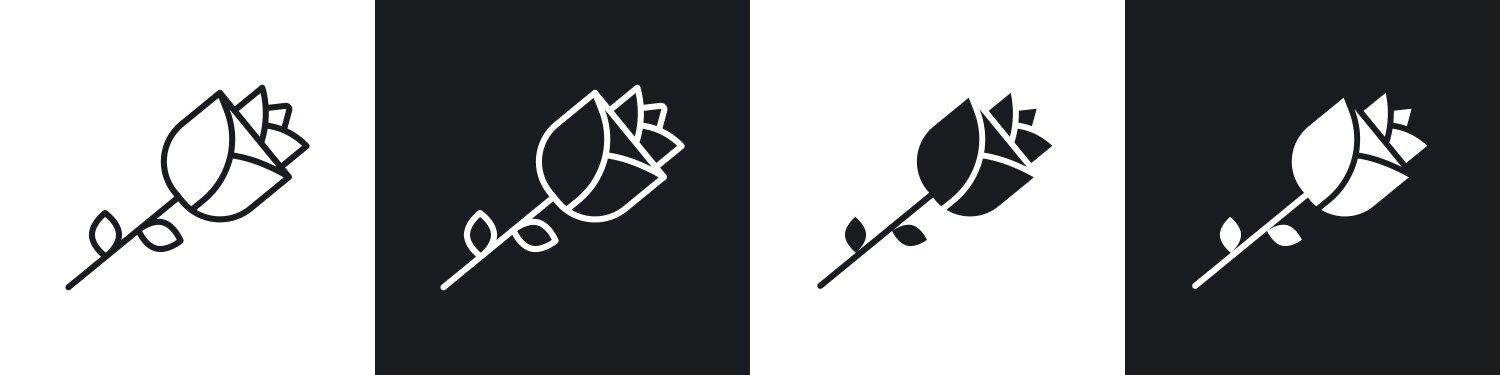 Rose Line Icon Vector Images (over 39,000)