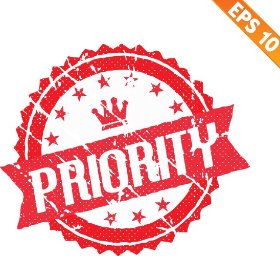 Top priority rubber stamp Royalty Free Vector Image