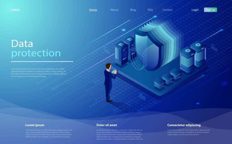 Network Security Data Protection Infographic – Royalty-Free Vector | VectorStock