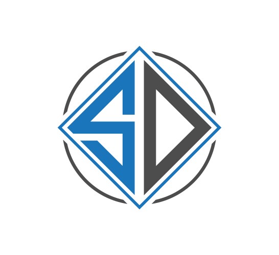 Initial sd letter logo design template Royalty Free Vector