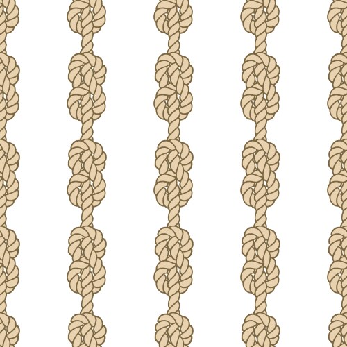 Seamless nautical rope pattern square knot Vector Image