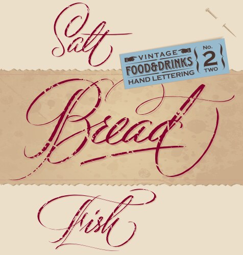 Menu headlines set Royalty Free Vector Image - VectorStock