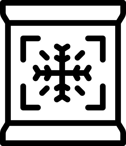 Snowflake icon representing frozen food storage Vector Image