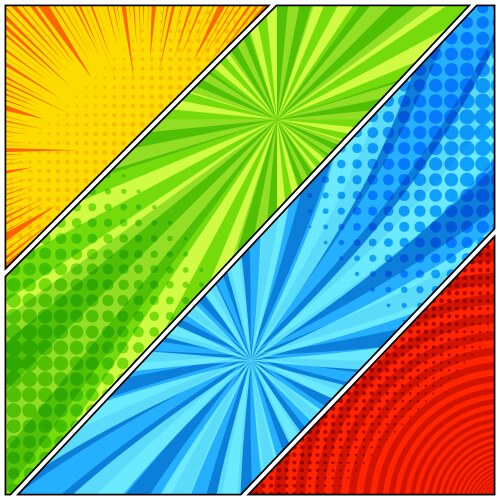Comic bright composition Royalty Free Vector Image