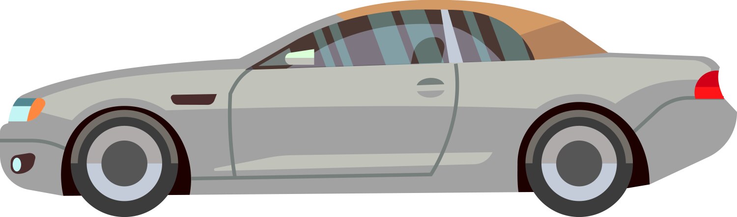 Silver sport car Royalty Free Vector Image - VectorStock